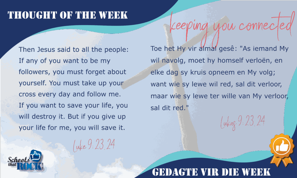 Gedagte vir die Week - Thought for the week