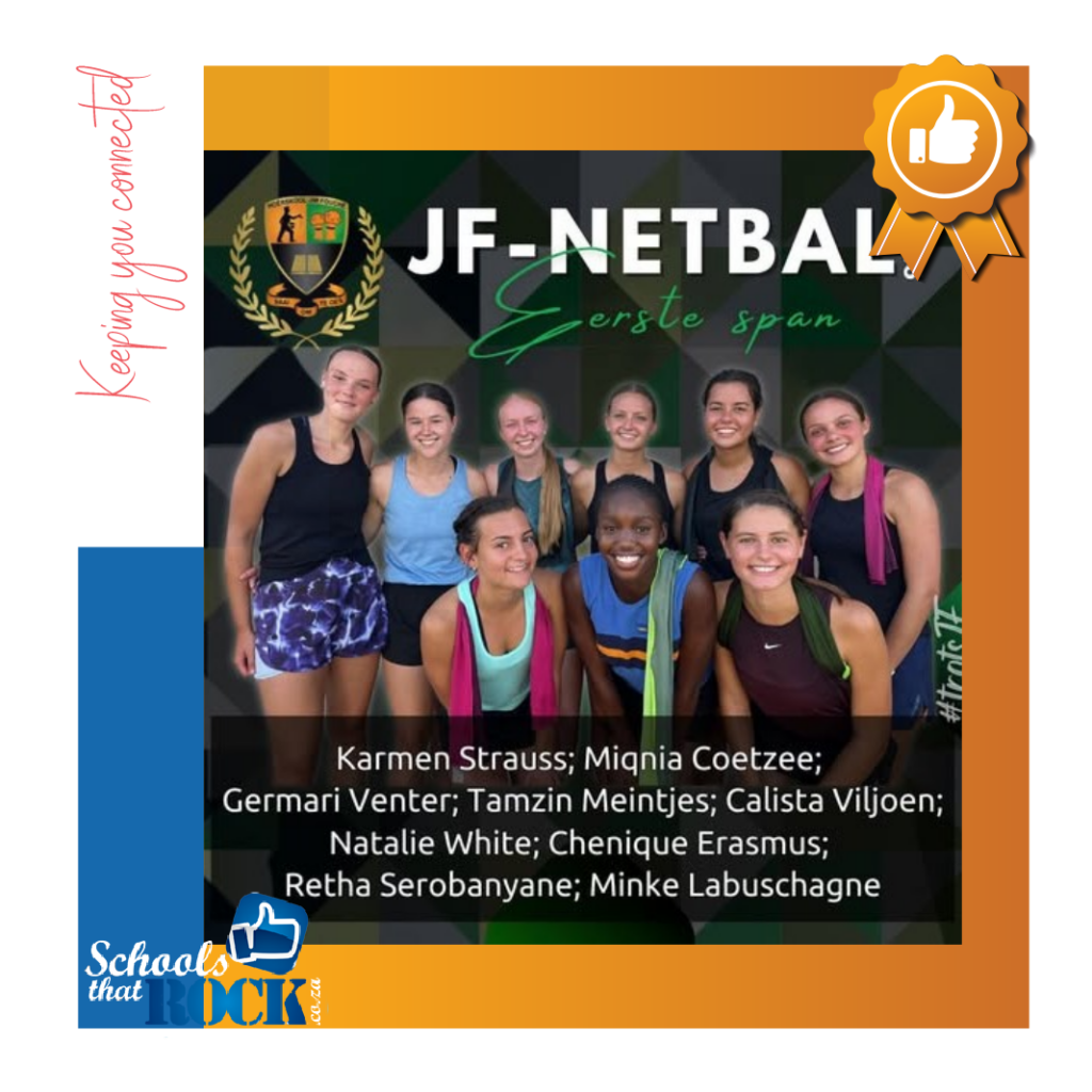 Nuutverkose 1ste netbalspan - Hoërskool Jim Fouché se nuwe trots