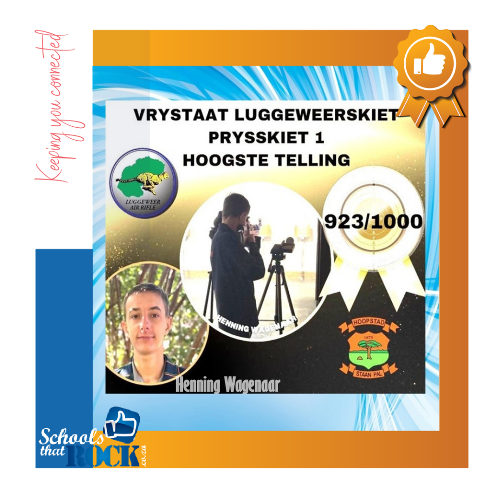 Vrystaat Luggeweerskiet - Hoërskool Hoopstad blink uit